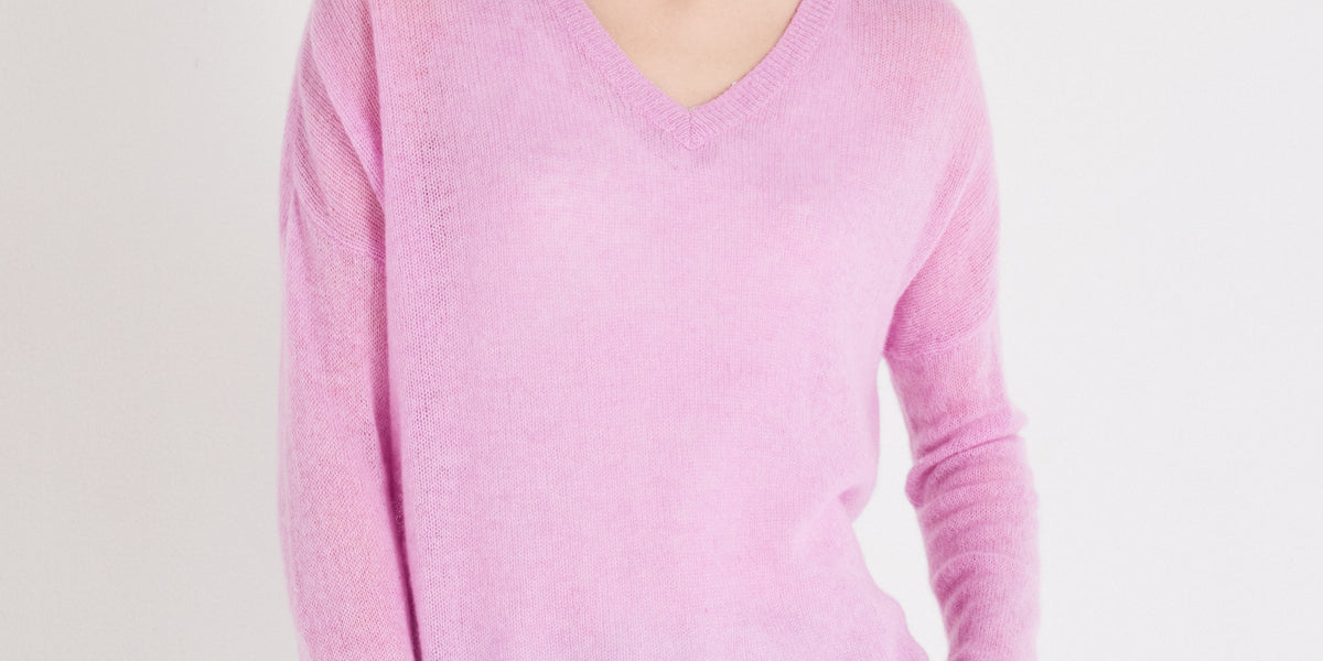 Maglione in cashmere con scollo a V | Absolut Cashmere