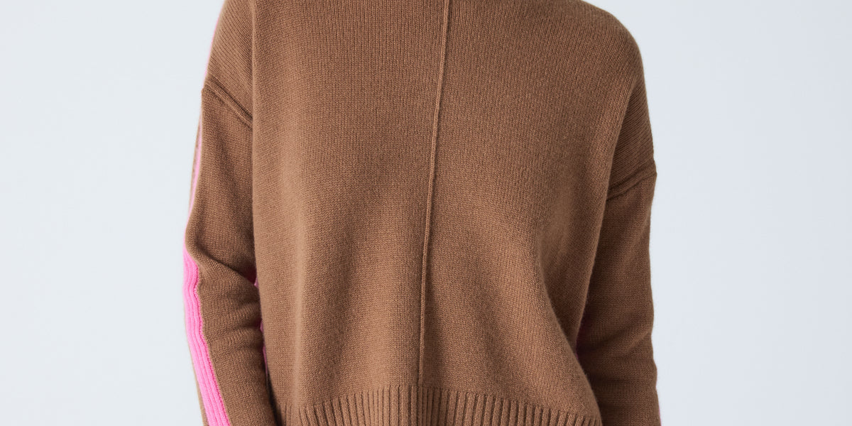 removable turtleneck sweater candace - cashmere 4-ply - mocha | Absolut ...