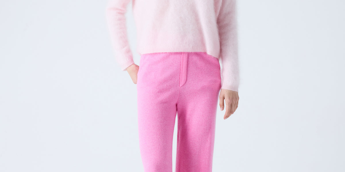 Maglione in cashmere spazzolato con scollo a V | Absolut Cashmere