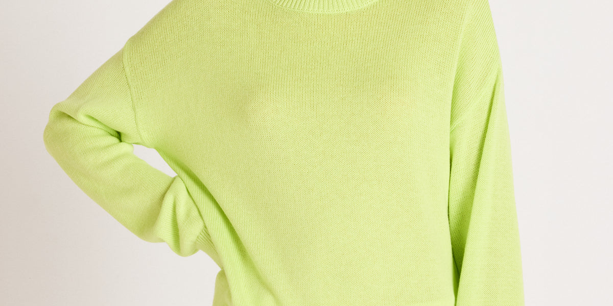 Maglione girocollo in cotone e cashmere | Absolut Cashmere