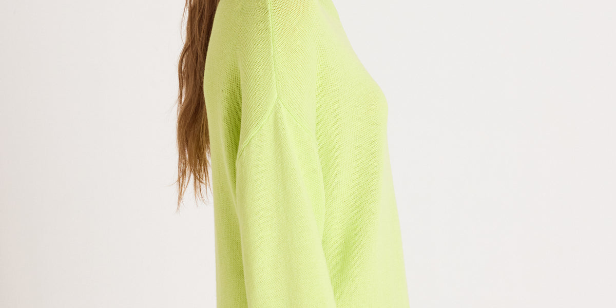 Maglione girocollo in cotone e cashmere | Absolut Cashmere